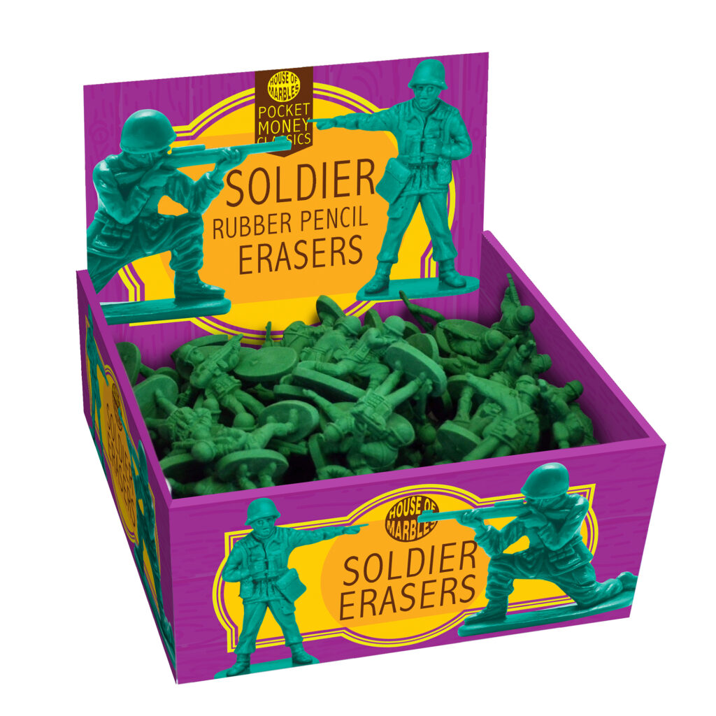 Soldier Erasers Counter Display – House of Marbles Australia