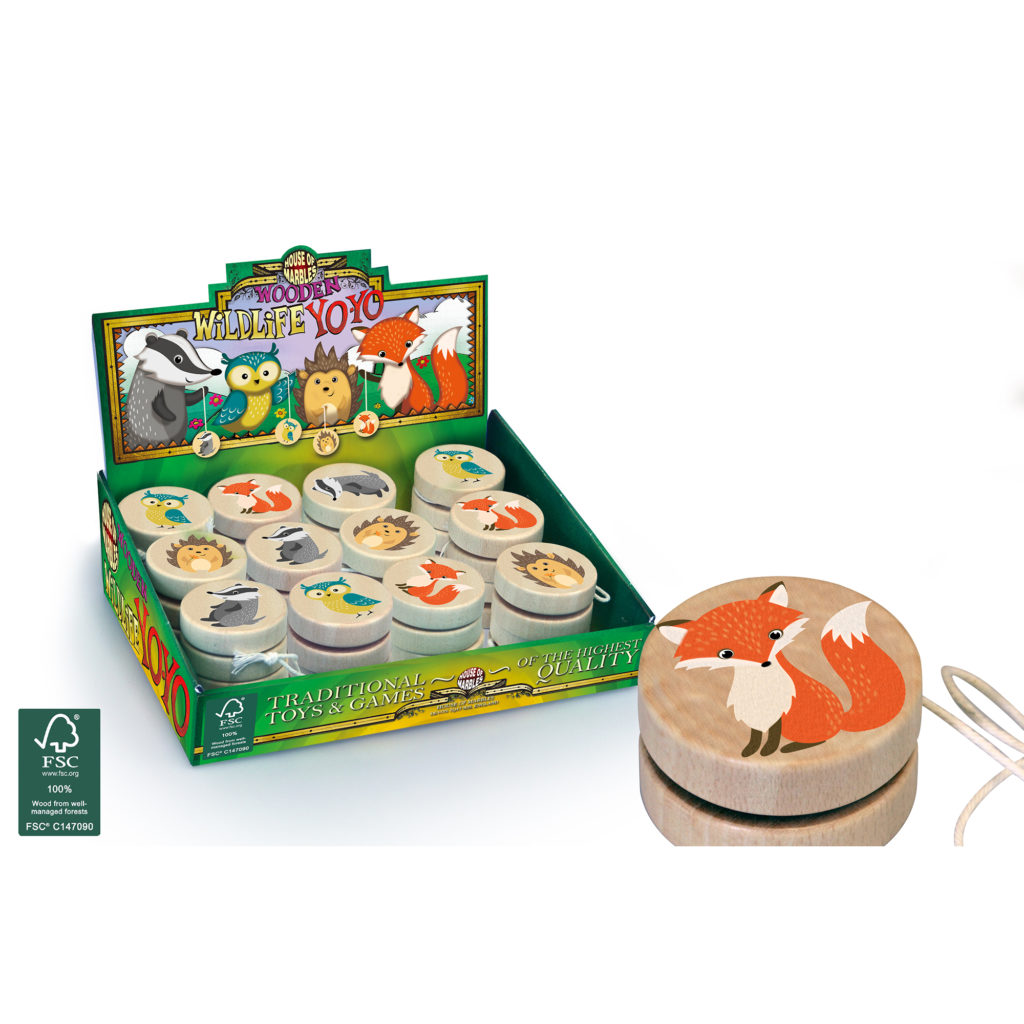 Wooden Wildlife Yoyos – House of Marbles Australia