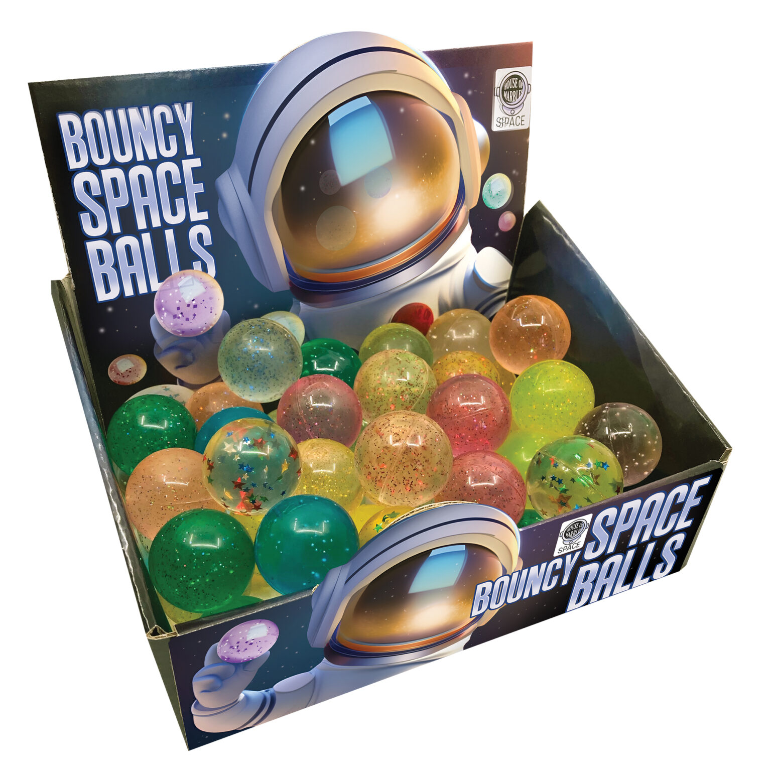 Bouncy Space Balls Counter Display – House of Marbles Australia