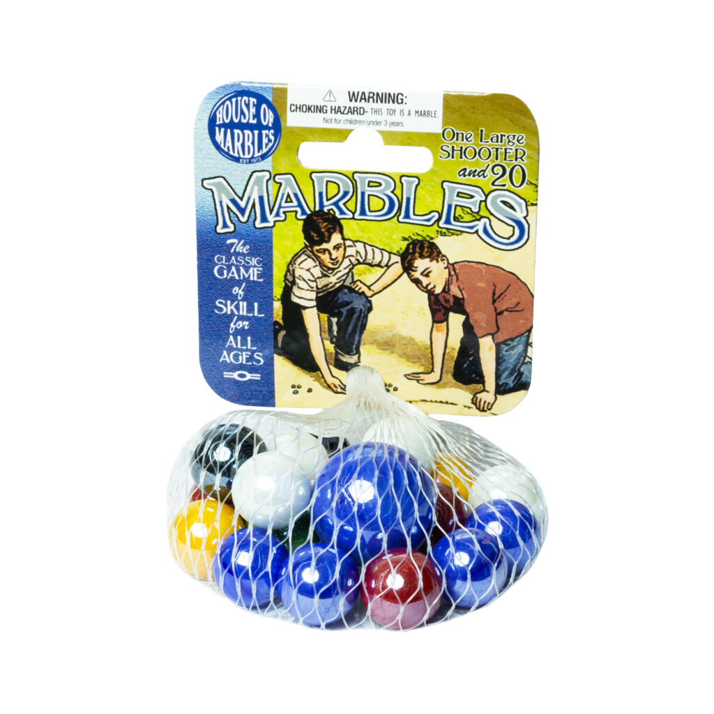 Classic Net Bag of Marbles Counter Display – House of Marbles Australia