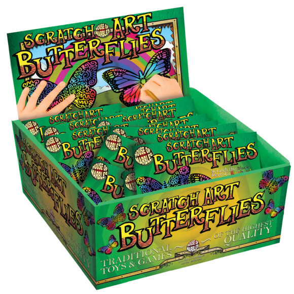 Scratch Art Set-Butterflies Counter Display – House of Marbles Australia