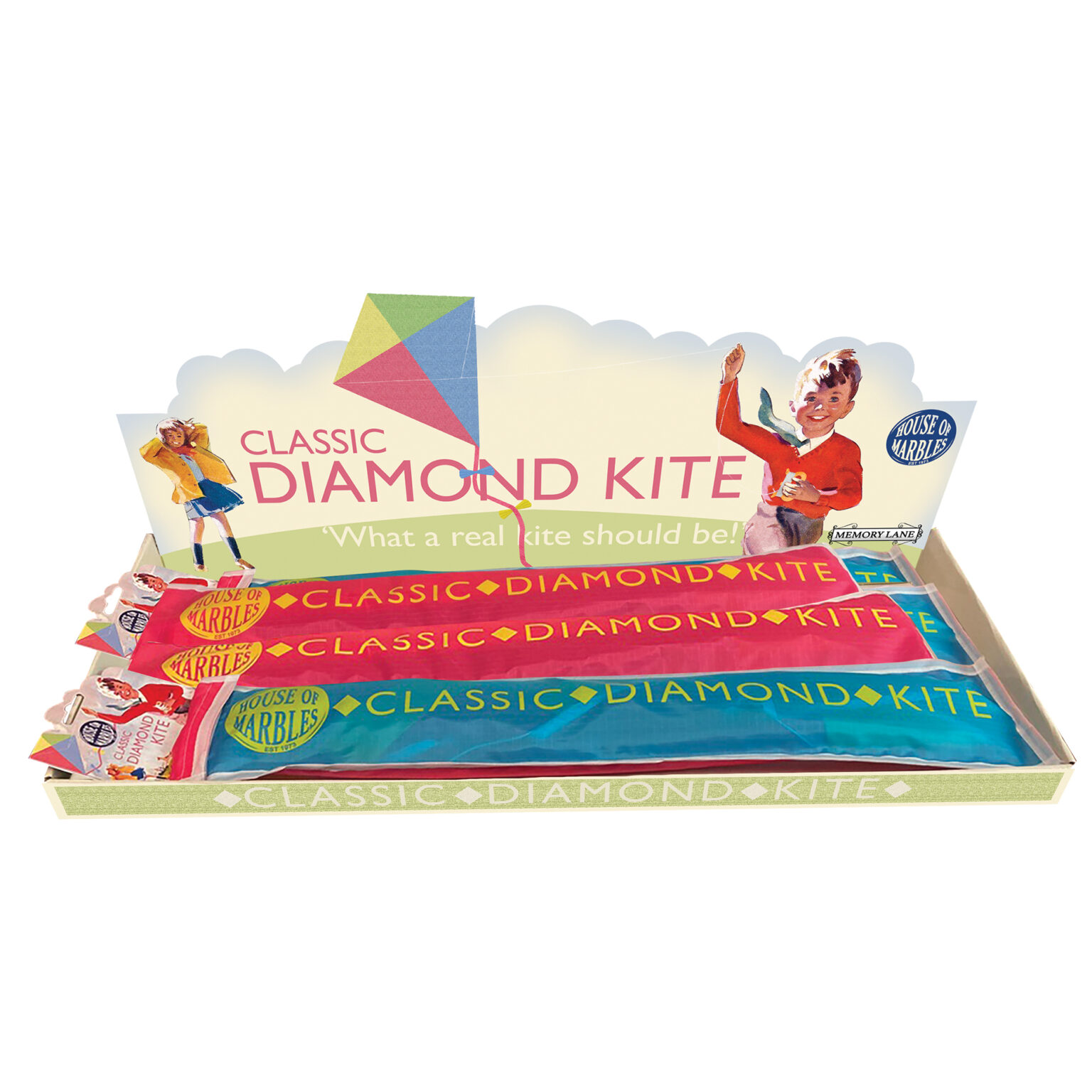 Classic Diamond Kite Counter Display – House of Marbles Australia