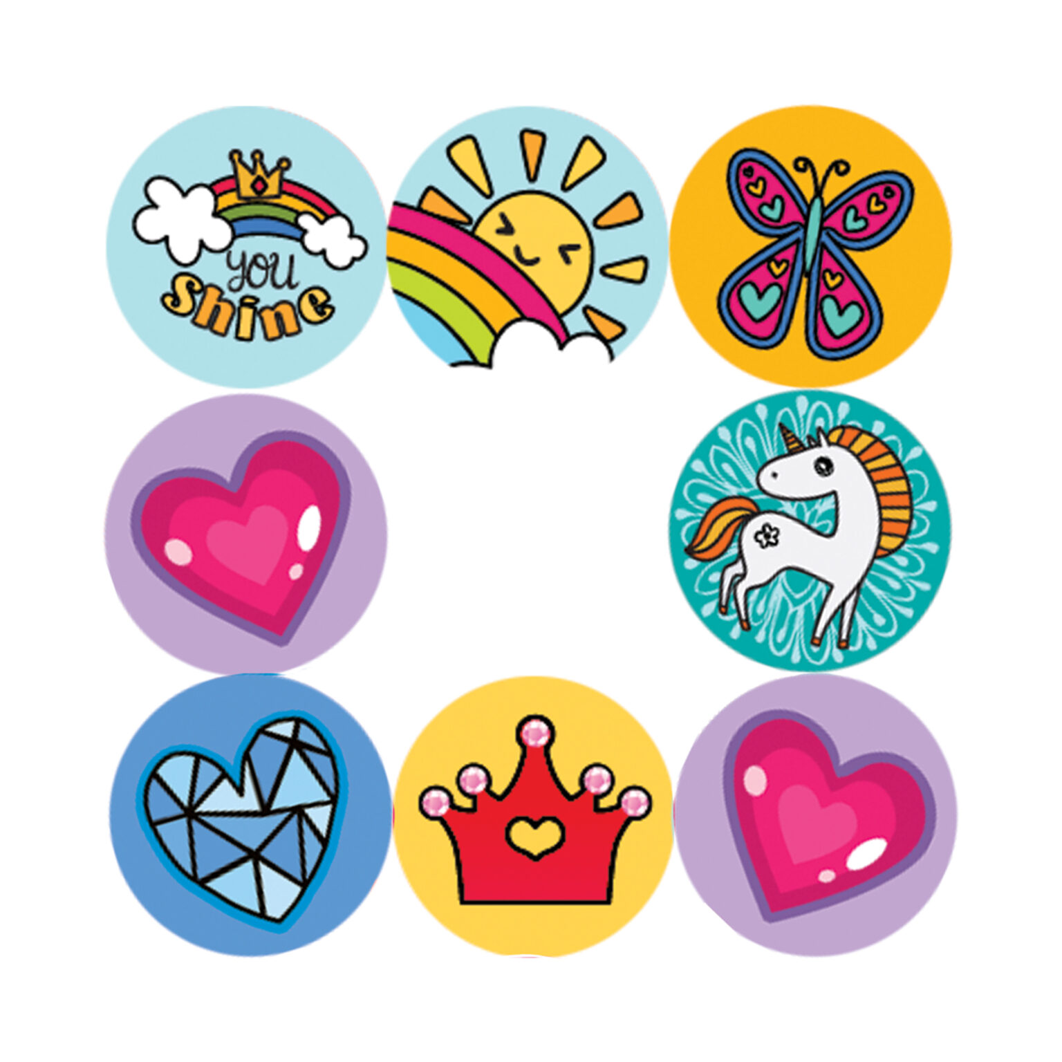 Rainbow Sticker Stamper Counter Display – House of Marbles Australia