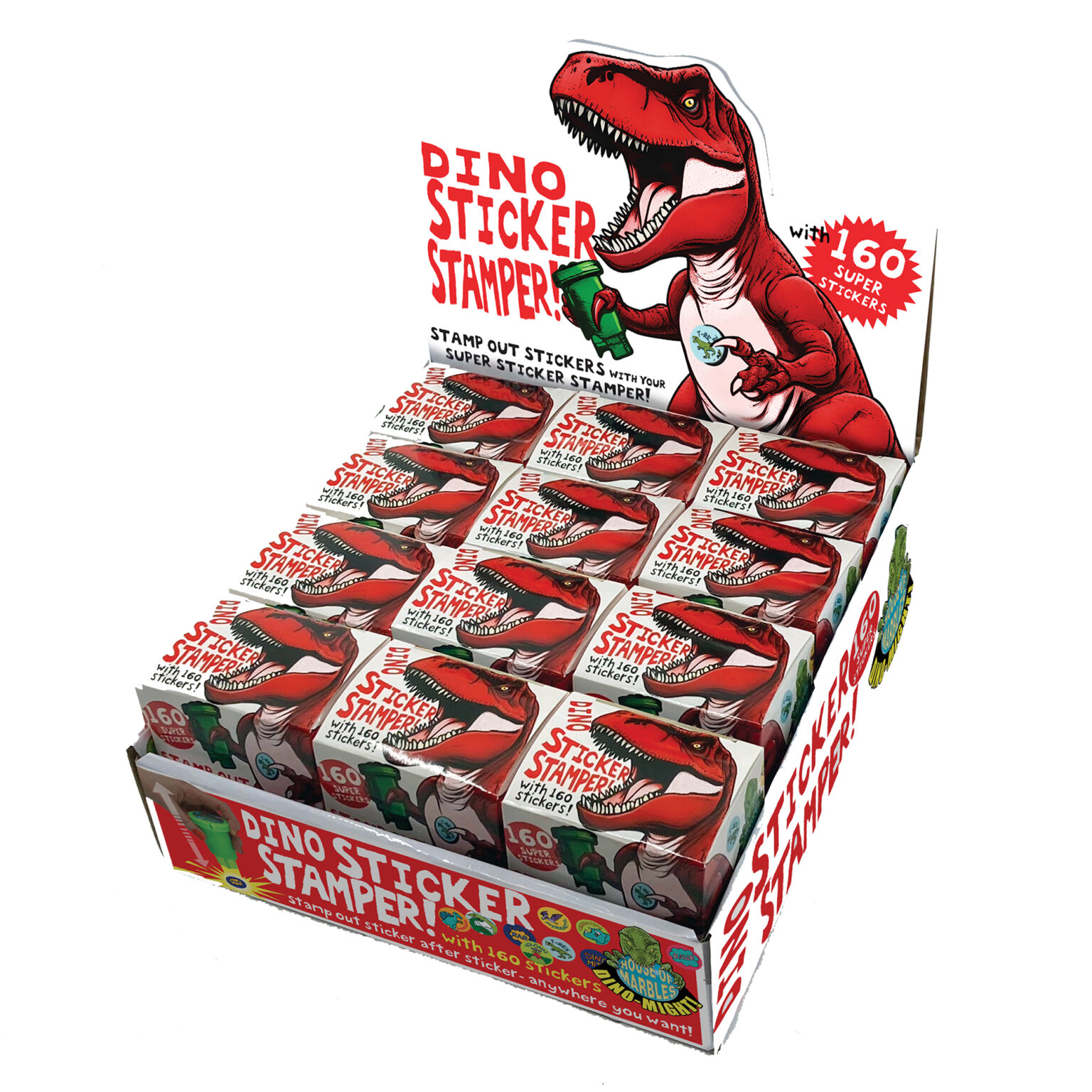 Dino Sticker Stamper Counter Display – House of Marbles Australia
